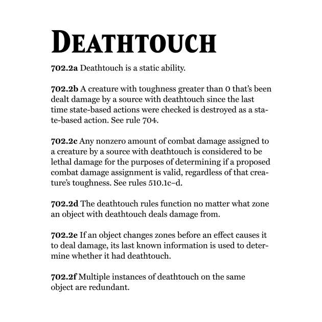 Magic the Gathering - Keyword Deathtouch Rules Text - Magic The ...