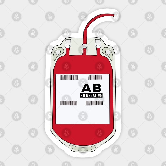 AB Negative Blood Bag - Blood Type - Sticker | TeePublic