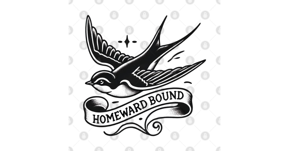 Homeward Bound Swallow – British Isles Maritime Symbol - Swallow Tattoo ...