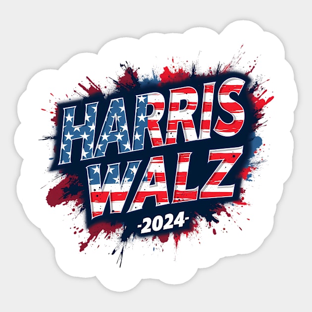 Kamala Harris Tim Walz - Kamala Harris - Sticker | TeePublic