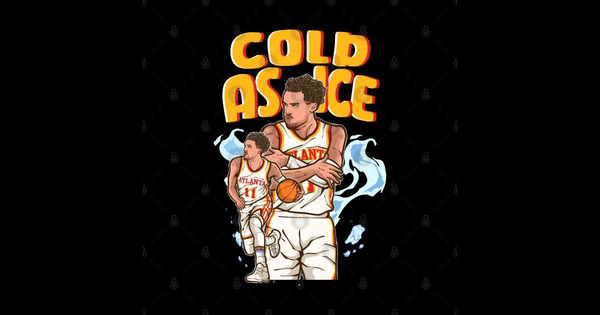 Trae Young "Cold As Ice" Cartoon - Trae Young - Sticker | TeePublic