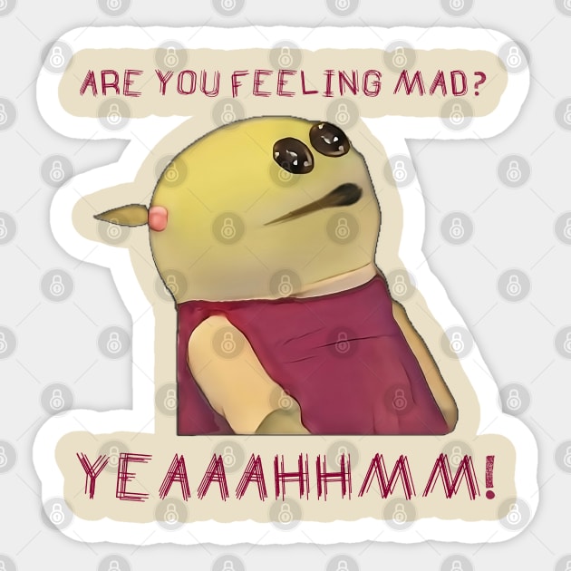 Funny Nanalan Mad - Nanalan - Sticker | TeePublic