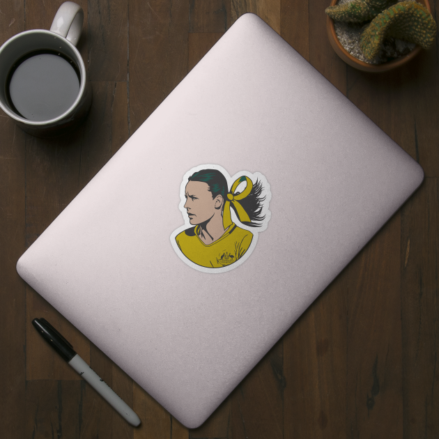 Hayley Raso's ribbon - Hayley Raso - Sticker | TeePublic