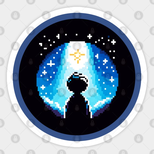 Starry Night Pixel Art - 8-Bit Night Sky Dreamscape - Starry Night ...