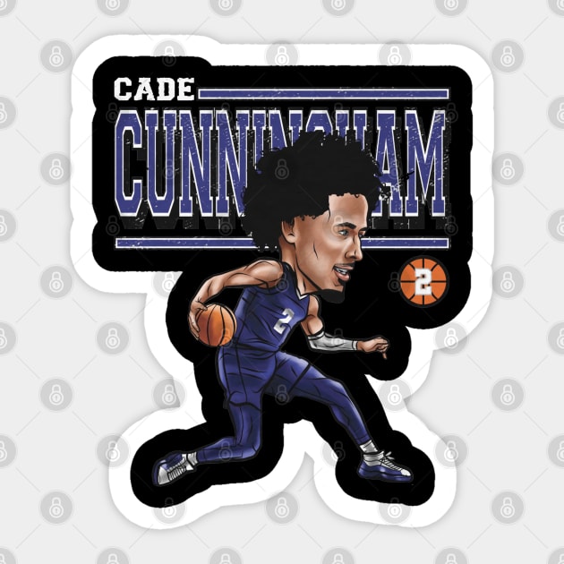 Cade Cunningham Detroit Cartoon - Cade Cunningham - Sticker | TeePublic