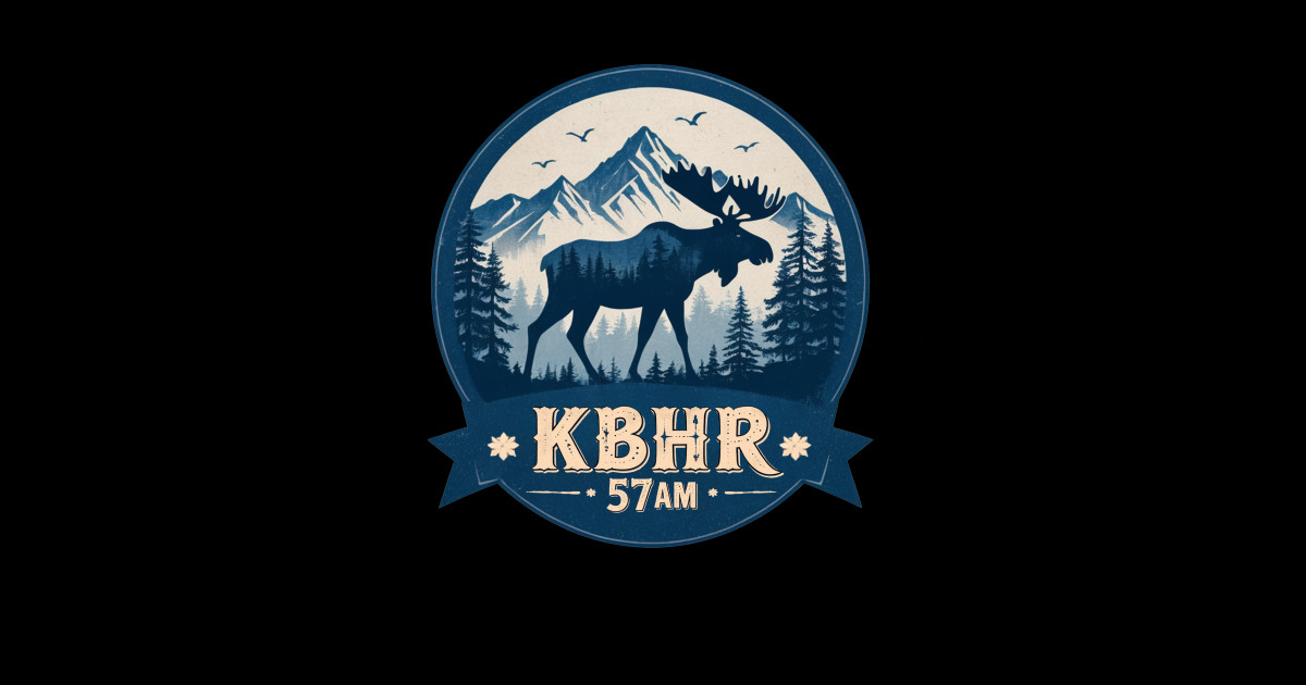 KBHR 57 AM - Northern Exposure Radio Station - Retro - Sticker | TeePublic