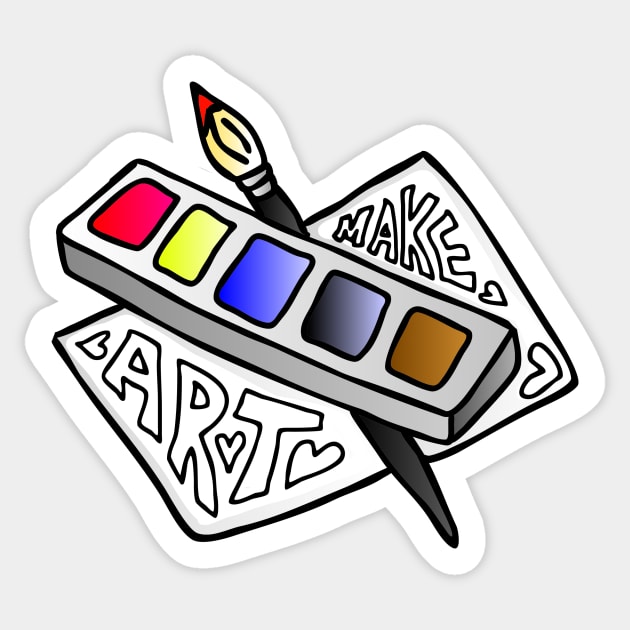 Make Art! - Make Art - Sticker | TeePublic