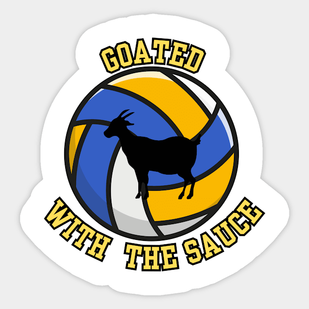 Goated Volleyball Player - Volleyball - Sticker | TeePublic