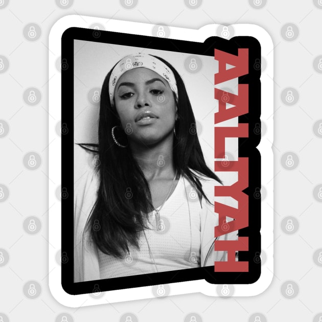 aaliyah classic portrait - Aaliyah - Sticker | TeePublic