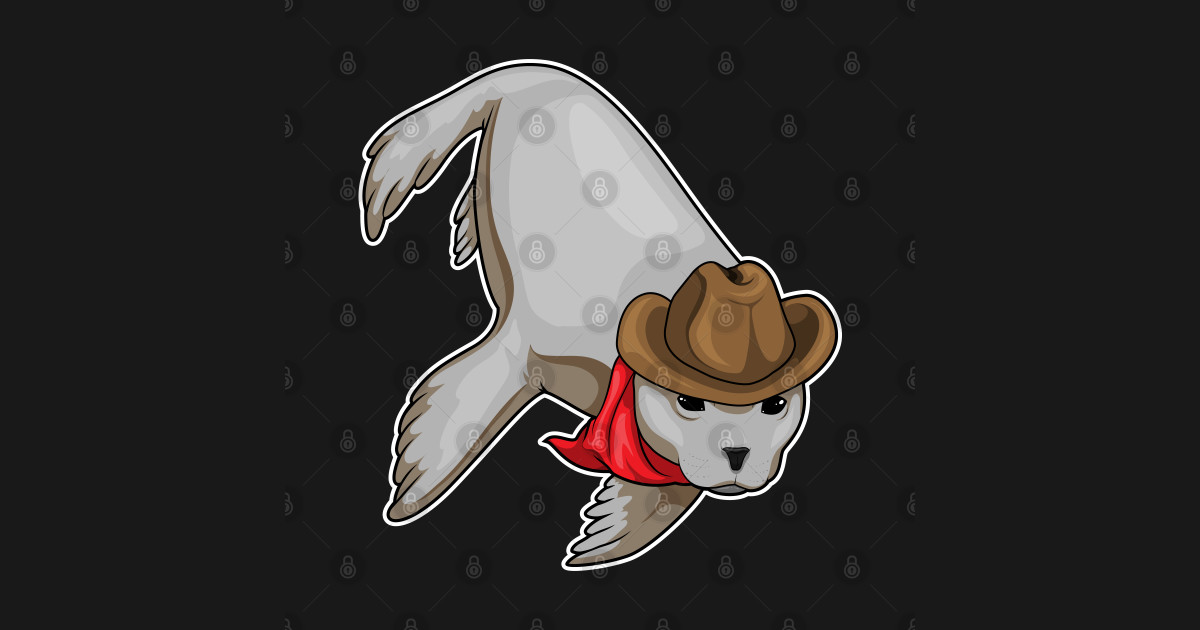 Seal Cowboy Cowboy hat - Seals - T-Shirt | TeePublic