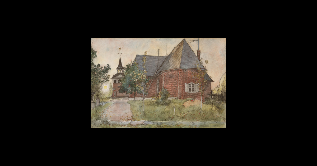 Old Sundborn Church. From A Home by Carl Larsson - Church - Sticker ...