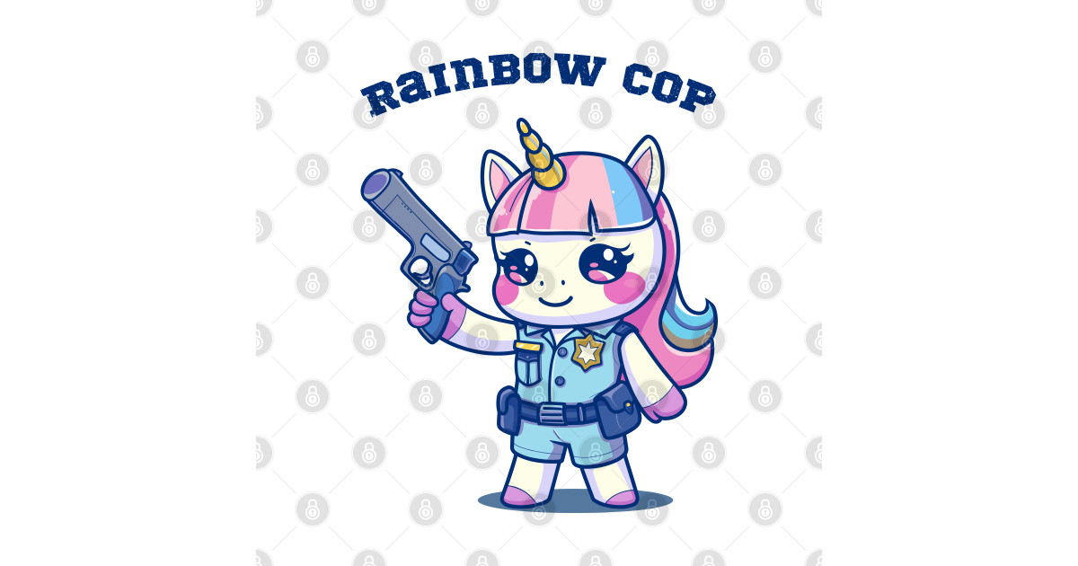 Rainbow Cop - Cop - T-Shirt | TeePublic