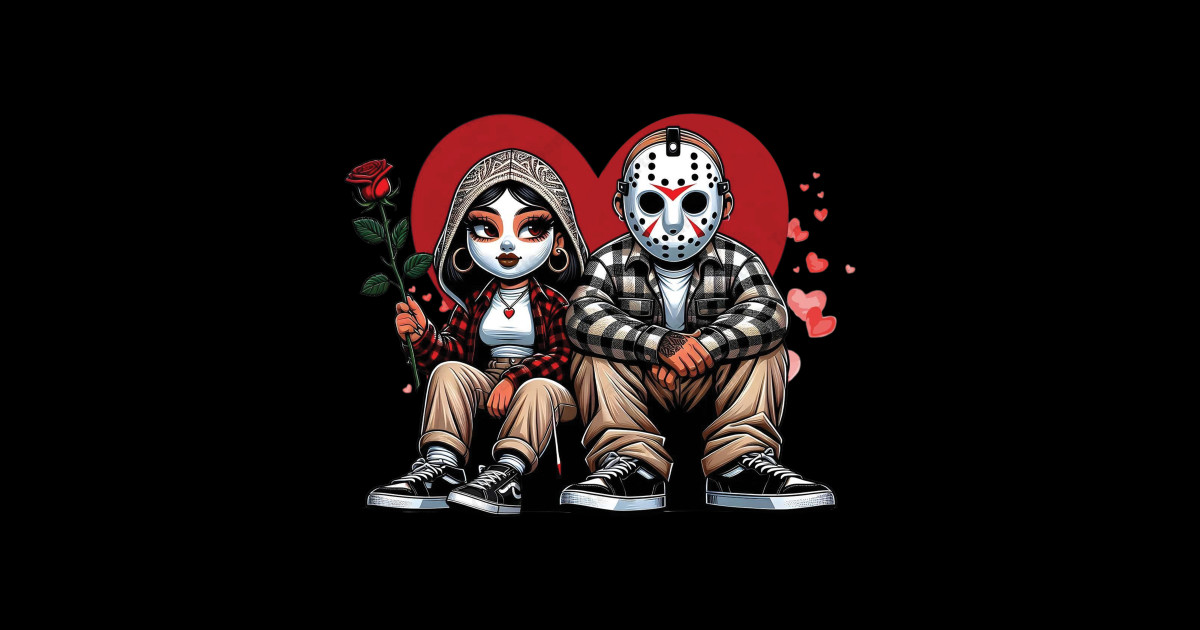 Chicano Valentine Chola Couple, Horror Couple Chicana Valentine, Horror ...