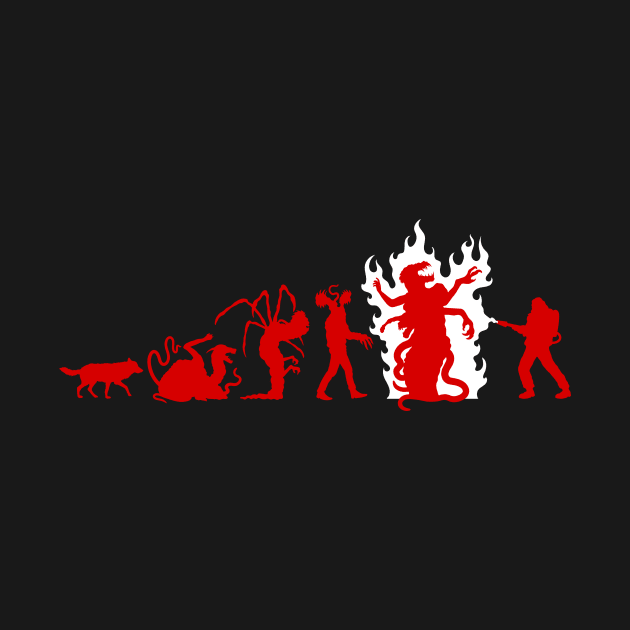 The Thing Evolution - Red - The Thing - T-Shirt | TeePublic