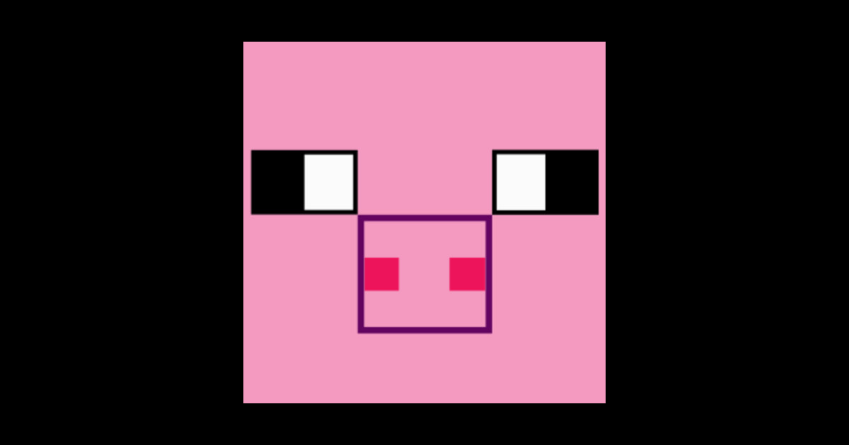Minecraft Pig T-Shirt (Left Pocket) - Minecraft - Sticker | TeePublic