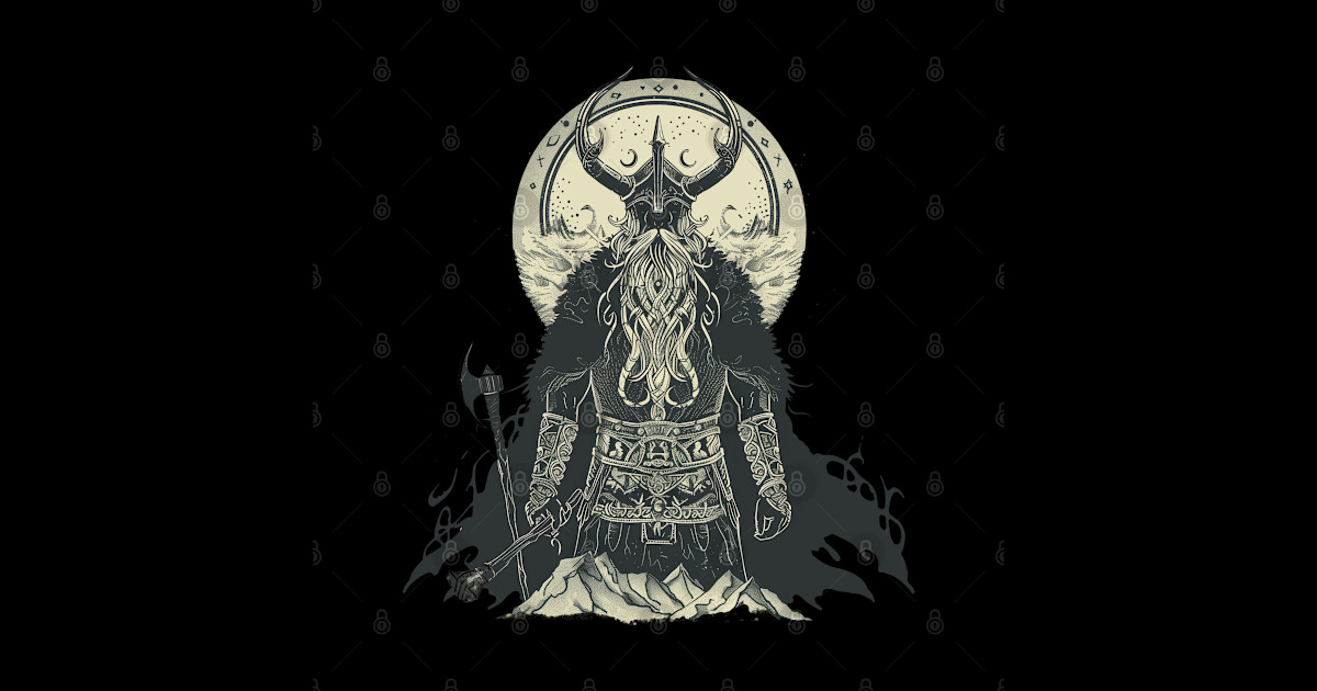 Odin Allfather of the Norse Gods - Norse Mythology - Sticker | TeePublic