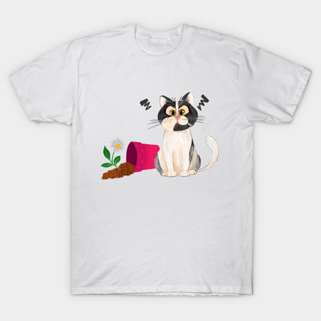 Cute angry cat - Angry Cat - T-Shirt | TeePublic