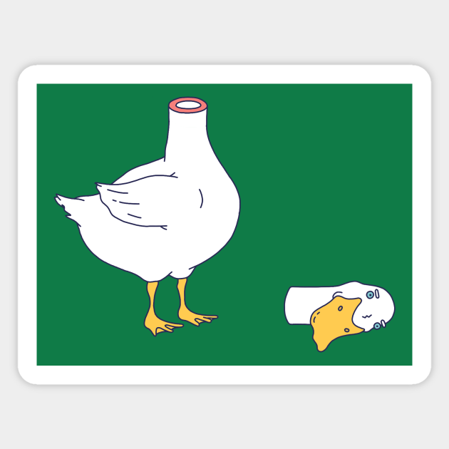 headless duck - Duck - Sticker | TeePublic