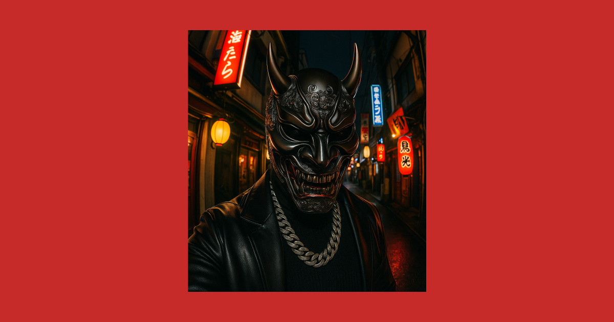 Oni After Dark – Tokyo Demon Drip - Oni Streetwear - T-Shirt | TeePublic