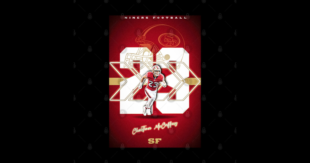 Christian McCaffrey 23 - 49ers - Sticker | TeePublic
