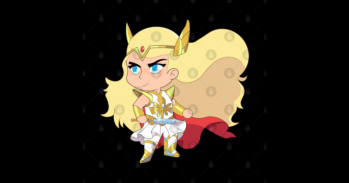 Chibi She-Ra - Fanart - Sticker | TeePublic