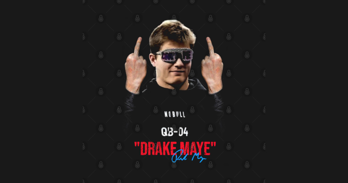 Drake Maye Flipping The Bird - Drake Maye - T-Shirt | TeePublic