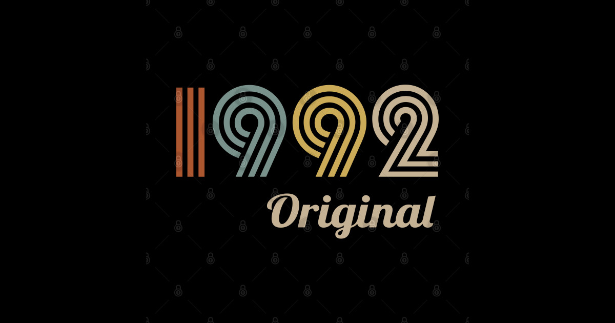 1992 Original - Fun Retro Birth Year Milestone Birthday - 1992 Gift ...