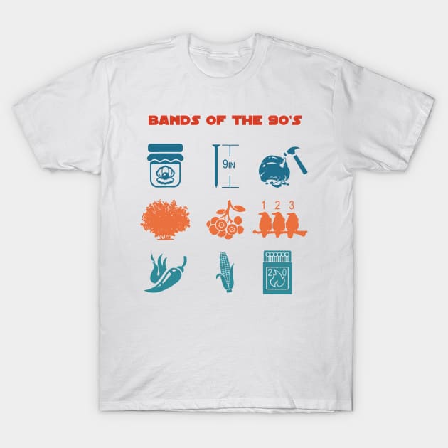 Bands Of The 90's - Bands - T-Shirt | TeePublic