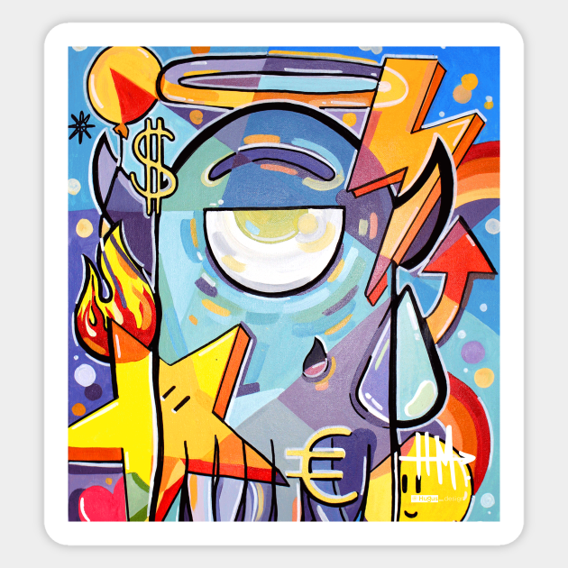 Hugus OG Pop Art - Hugusdesign - Sticker | TeePublic
