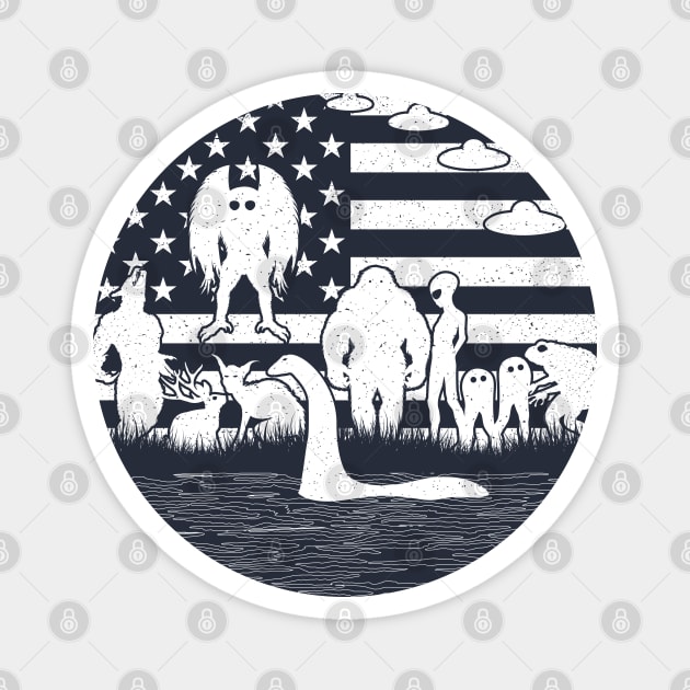 Cryptid Creatures American Flag - Cryptid - Magnet | TeePublic