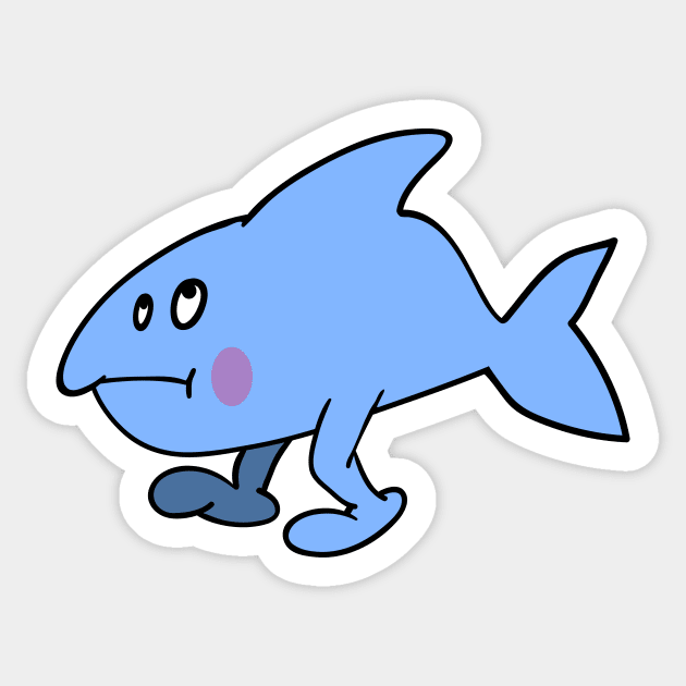 cartoon walking fish