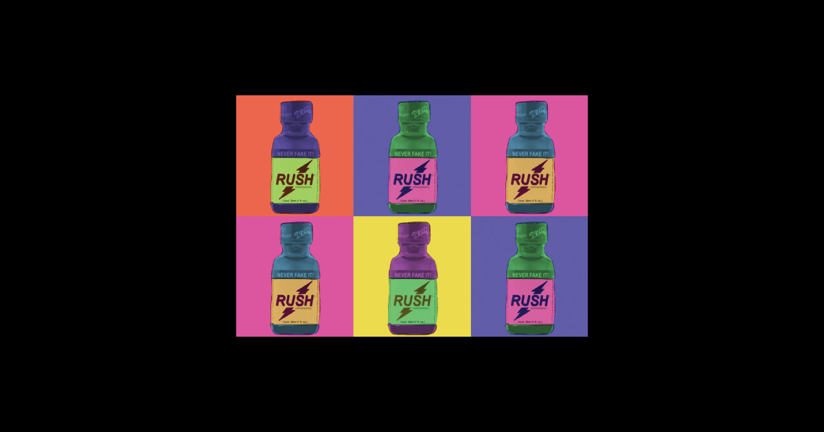 Rush Poppers Pop Art Collage Warhol Style - Gay Pride - Sticker | TeePublic