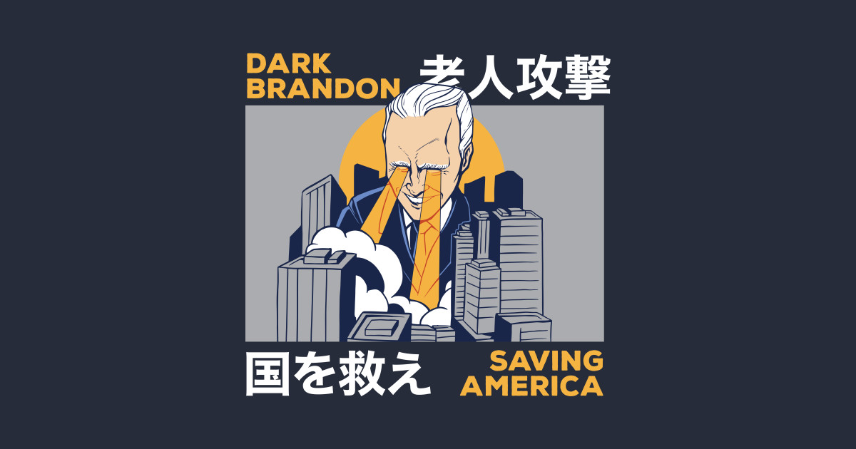 Dark Brandon Rises // Funny Dark Brandon Meme - Dark Brandon - T-Shirt ...
