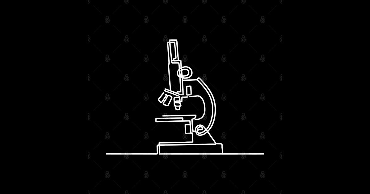 microscope line drawing - Microscope - Sticker | TeePublic