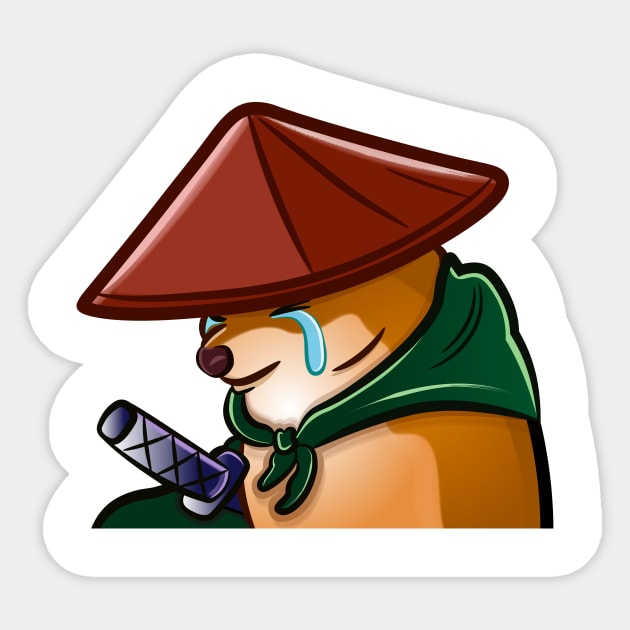 Samurai Cheems Dog Meme T-Shirt - Cheems Meme - Sticker | TeePublic