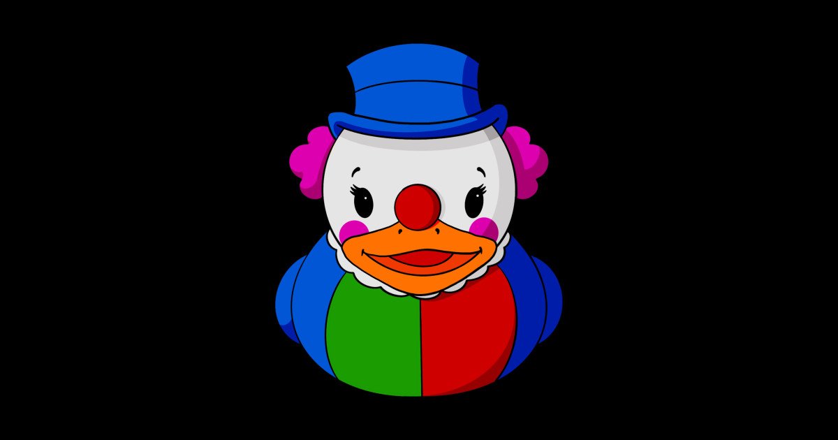 Clown Rubber Duck - Circus - Sticker | TeePublic