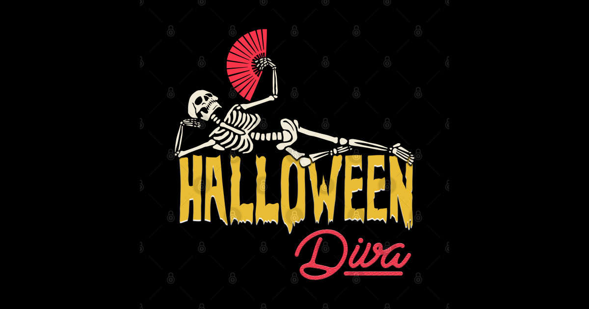 Halloween Skeleton Diva - Skeleton - Posters and Art Prints | TeePublic