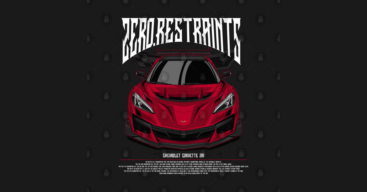 CHEVROLET CORVETTE ZR1-RED - Chevrolet Corvette - T-Shirt | TeePublic