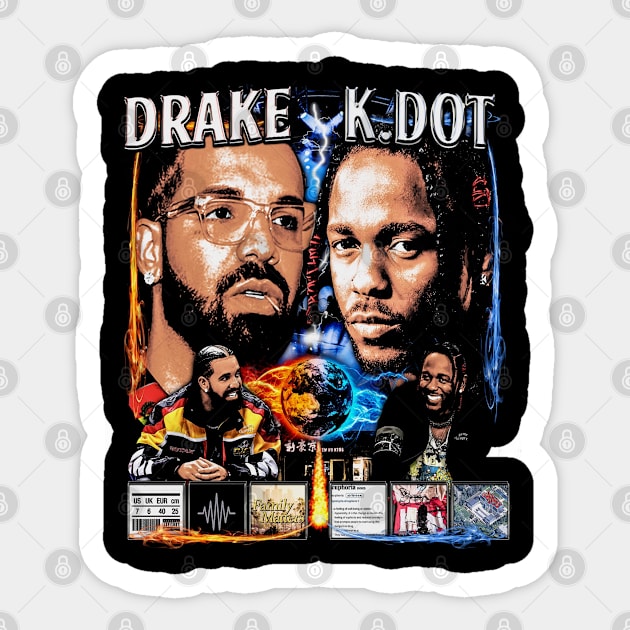 Drake Vs. K.Dot - Drake Rapper - Sticker | TeePublic