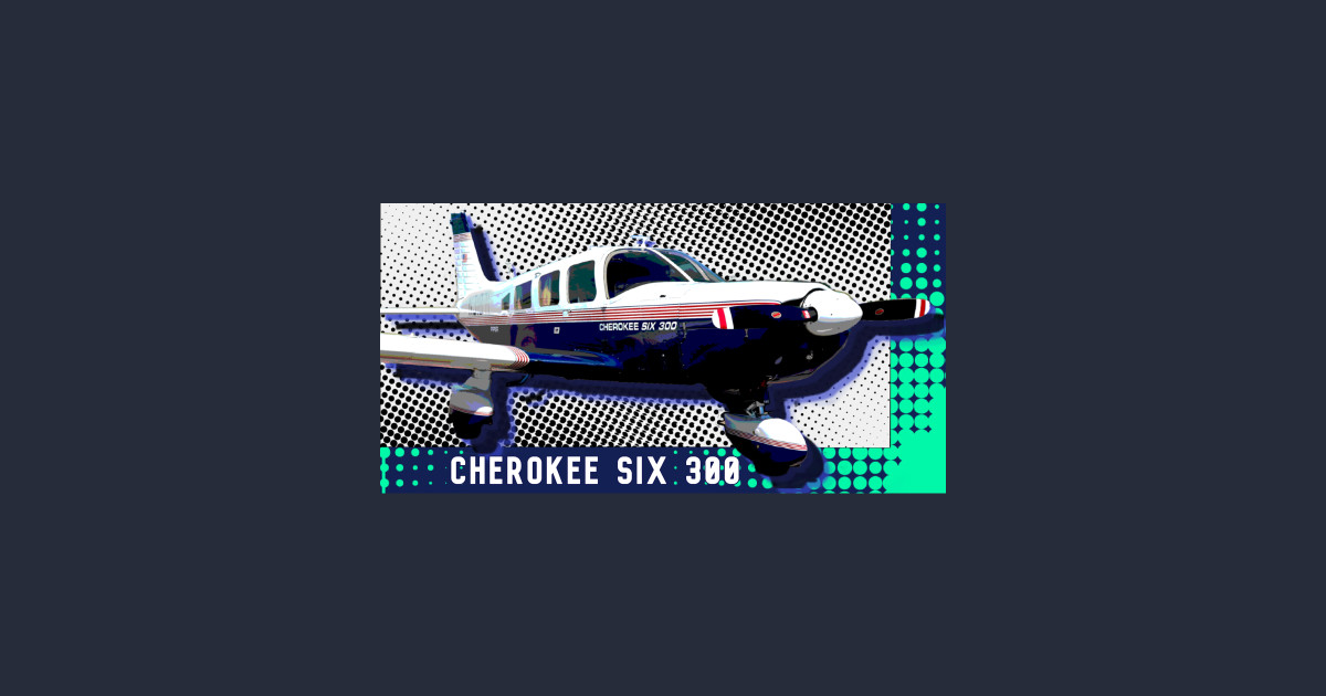 Cherokee six 300 Pop Art - Plane - T-Shirt | TeePublic
