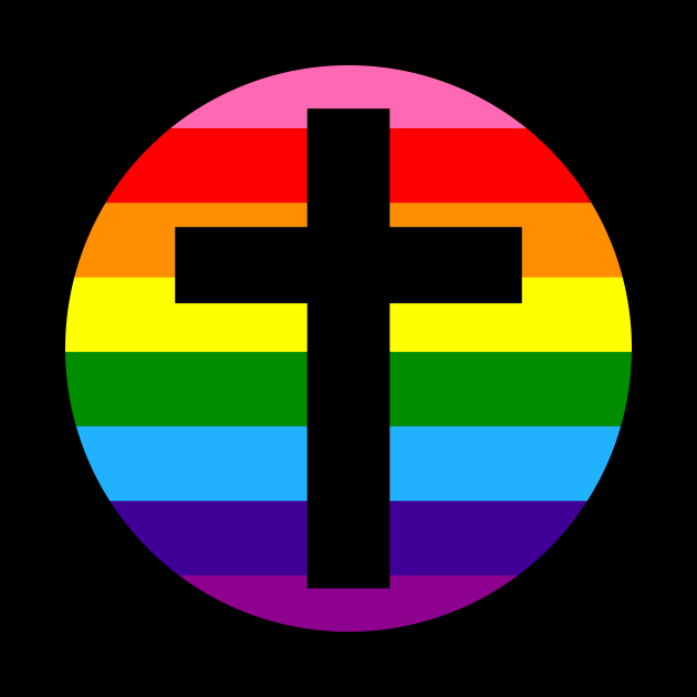 Pride Cross - Lgbt Christian - Pin | TeePublic