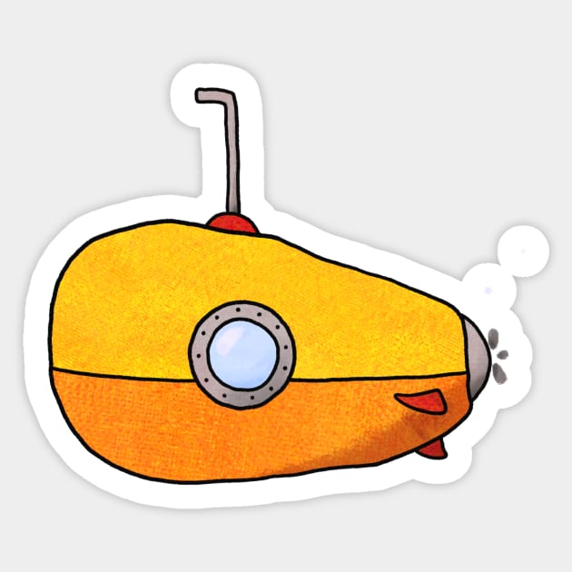A Yellow Submarine (beatles not included) - Submarine - Sticker | TeePublic