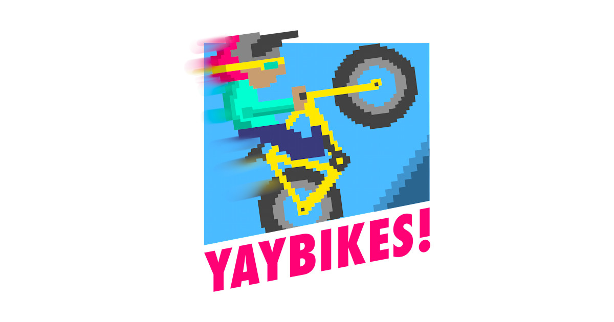 YAYBIKES! 8 bit bike art - Bike - T-Shirt | TeePublic