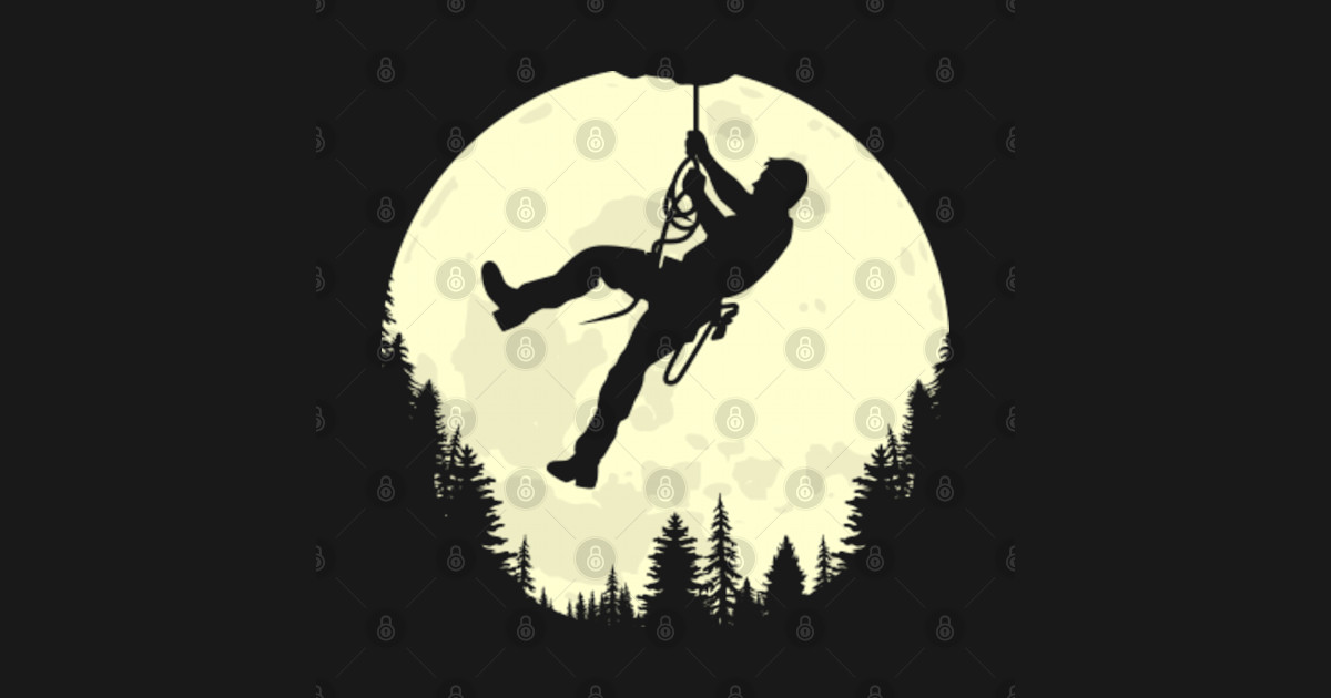 Climb The Moon - Climbing - T-Shirt | TeePublic