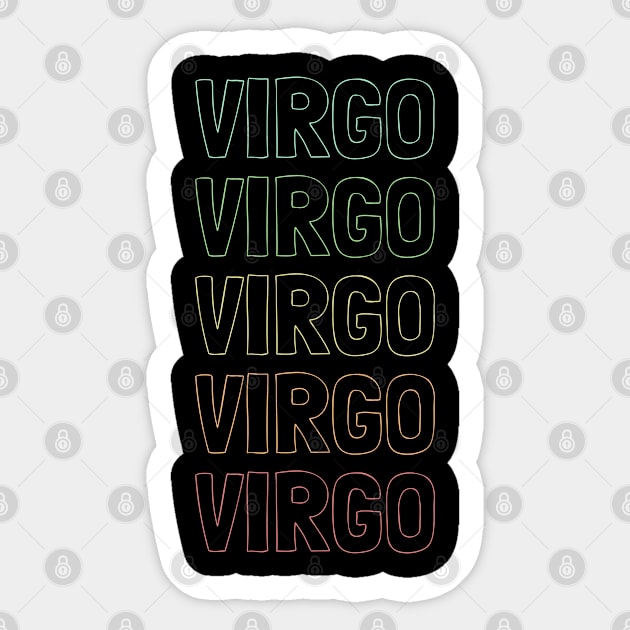 Virgo Zodiac Pattern - Virgo - Sticker | TeePublic