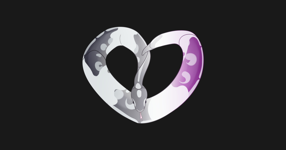 Ball Python Heart (Ace Pride Design) - Ball Python - T-Shirt | TeePublic