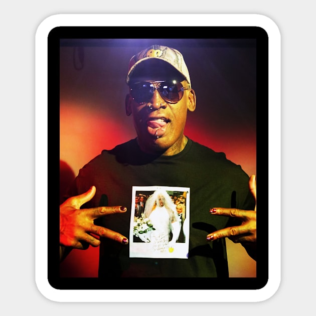 Dennis Rodman Portrait - Dennis Rodman Portrait - Sticker | TeePublic