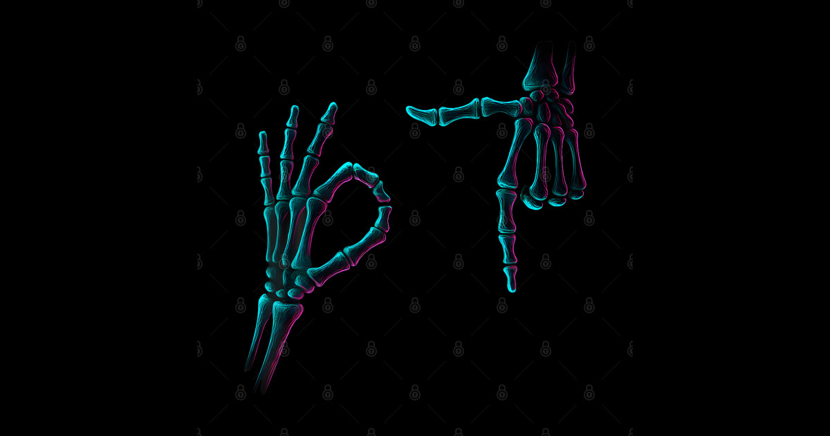 67 Skeleton Hand 6 7 Halloween Six Seven ns - Funny Halloween Skeleton ...