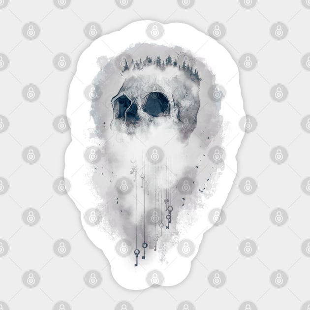 Elemental Skull Air - Skull - Sticker | TeePublic