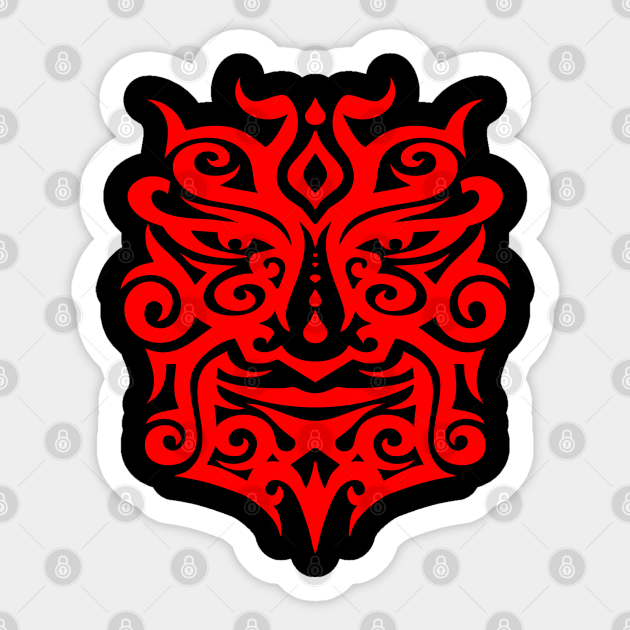 Tribal Face - Tribal - Sticker | TeePublic